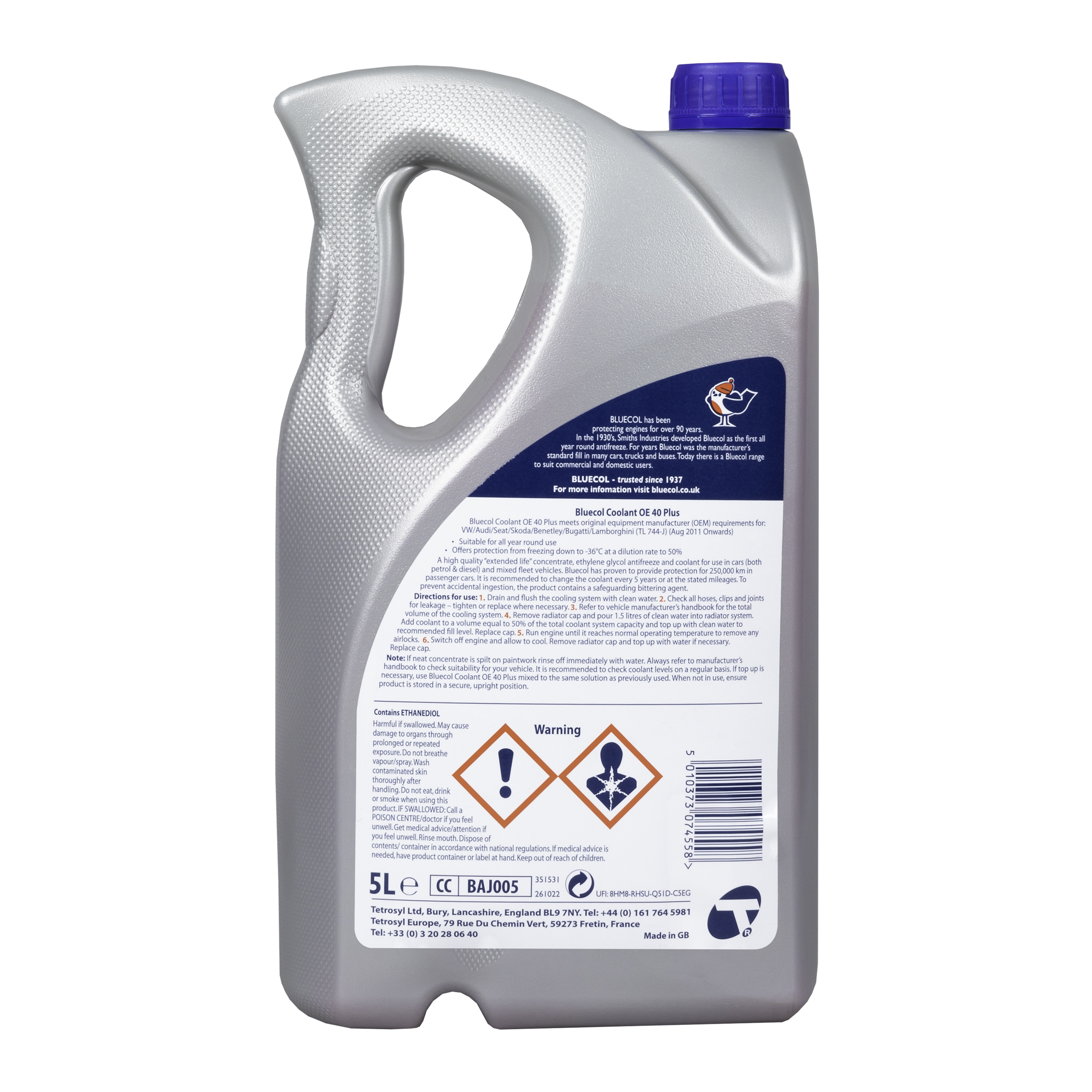 BLUEOL COOLANT OE 40 PLUS | Tetrosyl Ireland Trade Portal